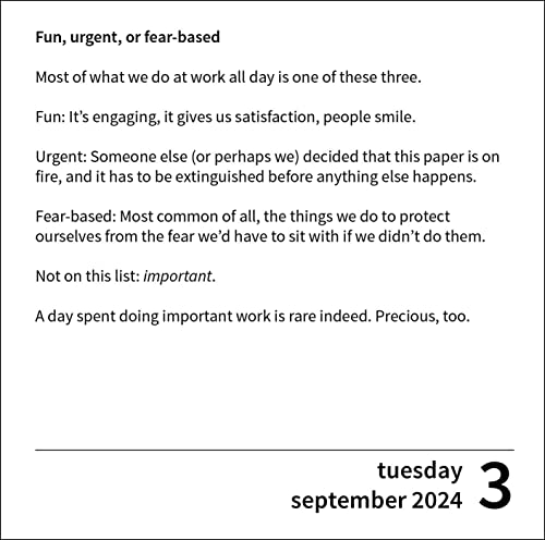 Ship it. 2024 Day-to-Day Calendar: A year of doing work that matters.