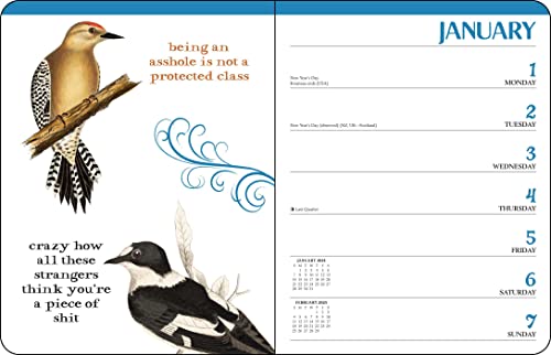 Effin' Birds 12-Month 2024 Monthly/Weekly Planner Calendar