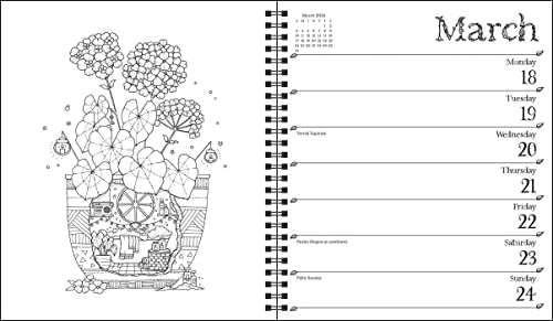 Johanna Basford 12-Month 2024 Coloring Weekly Planner Calendar: A Special Collection of Whimsical Illustrations