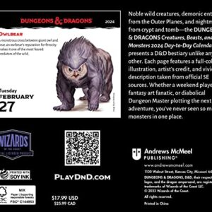 Dungeons & Dragons 2024 Day-to-Day Calendar: Creatures, Beasts, and Monsters