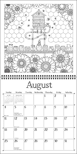 Johanna Basford 2024 Coloring Wall Calendar: Rooms of Wonder