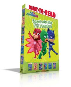 read with the pj masks! (boxed set): hero school; owlette and the giving owl; race to the moon!; pj masks save the library!; super cat speed!; time to be a hero