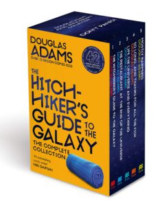 the complete hitchhiker's guide to the galaxy boxset: guide to the galaxy / the restaurant at the end of the universe / life, the universe and ... and thanks for all the fish / mostly harmless