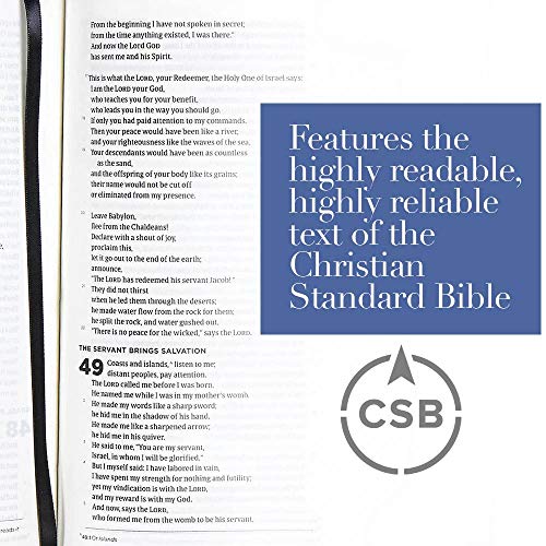 CSB He Reads Truth Bible, Charcoal Cloth Over Board, Black Letter, Wide Margins, Journaling Space, Illustrations, Reading Plans, Easy-to-Read Bible Serif Type