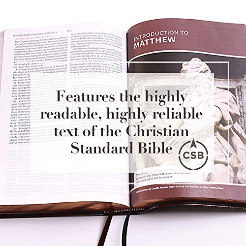 CSB Study Bible, Navy LeatherTouch, Red Letter, Study Notes and Commentary, Illustrations, Articles, Word Studies, Outlines, Timelines, Easy-to-Read Bible Serif Type