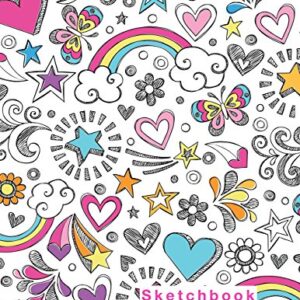 Sketchbook for Girls: Blank Pages, 110 pages, White paper, Sketch, Doodle and Draw