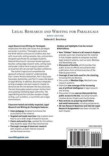 Legal Research and Writing for Paralegals