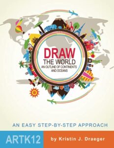 draw the world: an outline of continents and oceans