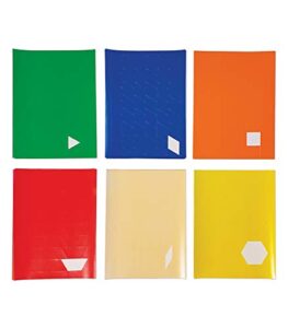 carson dellosa ideal school supply pattern blocks sticker sheet sets, 900 assorted color stickers of different geometric shapes, great for arts and crafts or classroom work