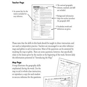 Evan-Moor Daily Geography Practice, Grade 6, Homeschooling and Classroom Resource Workbook, Reproducible Worksheets, Teaching Edition, Downloadable Maps, USA, World, Continents, Oceans, Countries