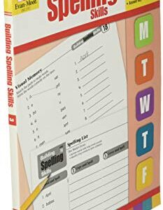 Evan-Moor Building Spelling Skills, Grade 3 - Homeschooling & Classroom Resource Workbook, Reproducible Worksheets, Teaching Edition, Spelling Strategies, Reading and Writing Skills