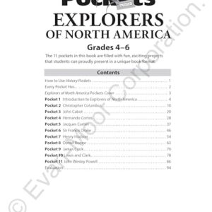 History Pockets: Explorers of North America, Grades 4-6+