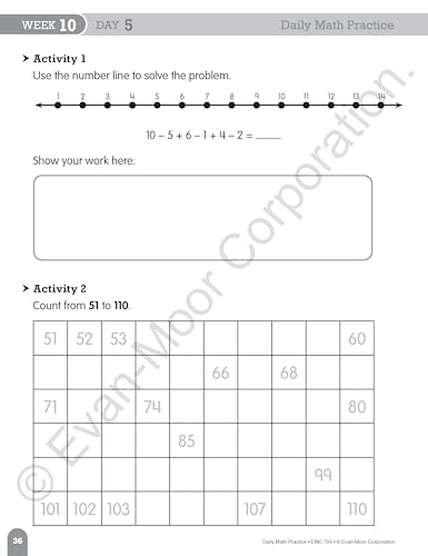 Evan-Moor Daily Math Practice, Grade 1