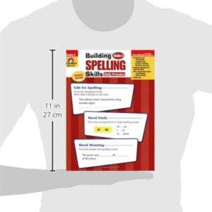 Evan-Moor Building Spelling Skills, Grade 5 - Homeschooling & Classroom Resource Workbook, Reproducible Worksheets, Teaching Edition, Spelling Strategies, Reading and Writing Skills