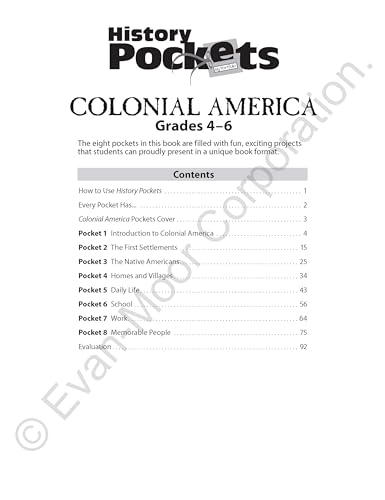 History Pockets: Colonial America, Grades 4-6+