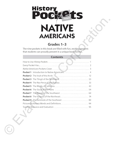 History Pockets: Native Americans, Grades 1-3