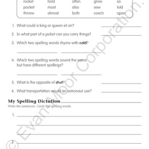 Evan-Moor Building Spelling Skills, Grade 3 - Homeschooling & Classroom Resource Workbook, Reproducible Worksheets, Teaching Edition, Spelling Strategies, Reading and Writing Skills