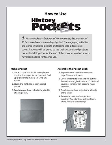 History Pockets: Explorers of North America, Grades 4-6+