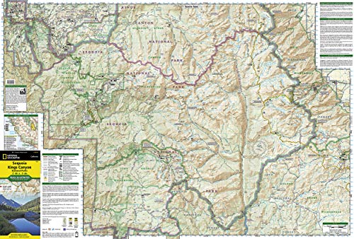 Sequoia and Kings Canyon National Parks Map (National Geographic Trails Illustrated Map, 205)