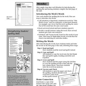 Evan-Moor Building Spelling Skills, Grade 6 - Homeschooling & Classroom Resource Workbook, Reproducible Worksheets, Teaching Edition, Spelling Strategies, Reading and Writing Skills