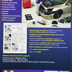 Honda Accord 2003-2007 Repair Manual (Hayne's Automotive Repair Manual)