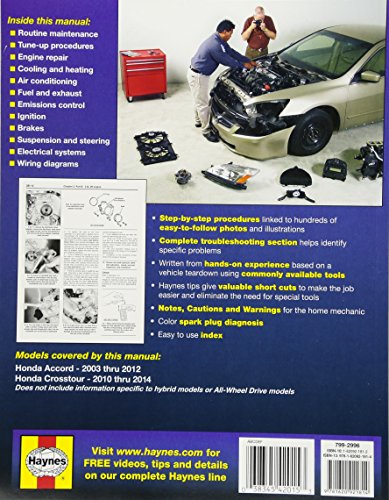 Honda Accord 2003-2007 Repair Manual (Hayne's Automotive Repair Manual)