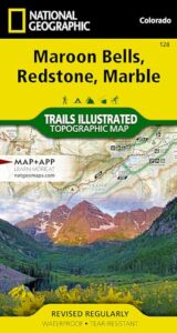 maroon bells, redstone, marble map (national geographic trails illustrated map, 128)