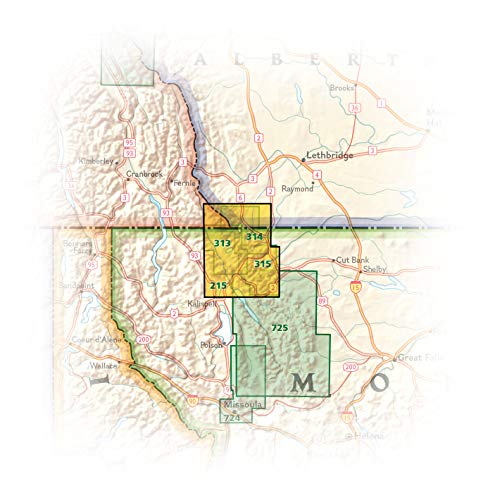 Glacier and Waterton Lakes National Parks Map (National Geographic Trails Illustrated Map, 215)