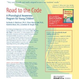 Road to the Code: A Phonological Awareness Program for Young Children