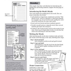 Evan-Moor Building Spelling Skills, Grade 5 - Homeschooling & Classroom Resource Workbook, Reproducible Worksheets, Teaching Edition, Spelling Strategies, Reading and Writing Skills