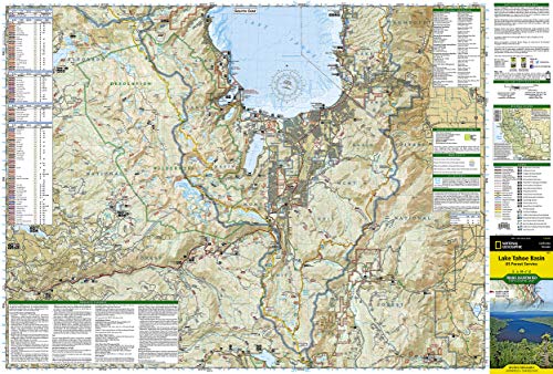 Lake Tahoe Basin Map [US Forest Service] (National Geographic Trails Illustrated Map, 803)