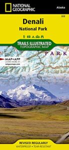 denali national park and preserve map (national geographic trails illustrated map, 222)