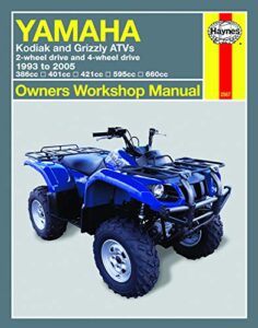 yamaha kodiak & grizzly atvs (93 - 05) haynes repair manual (paperback)