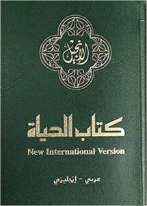 nav, niv, arabic/english bilingual new testament, leather-look, green (arabic edition)