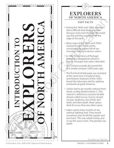 History Pockets: Explorers of North America, Grades 4-6+