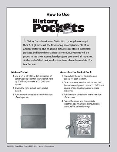 History Pockets: Ancient Civilizations, Grades 1-3