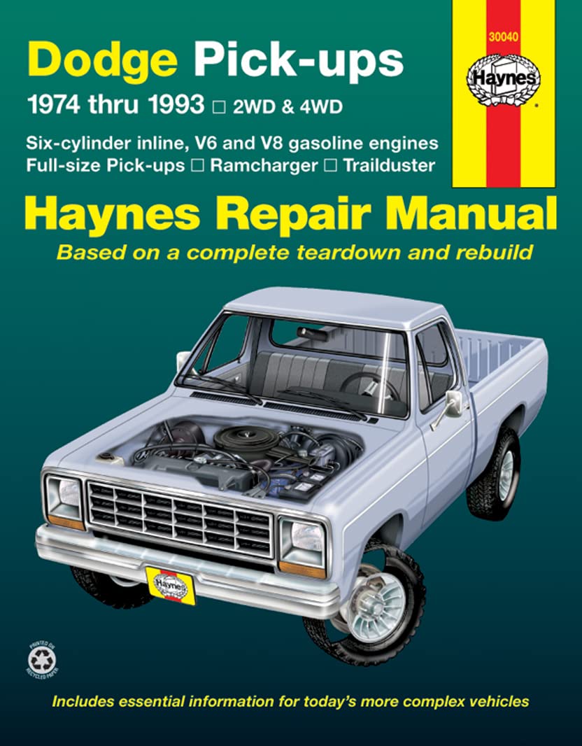 Haynes Manuals N. America, Inc. Dodge Fullsize Pickup '74'93