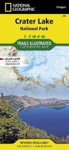 crater lake national park map (national geographic trails illustrated map, 244)