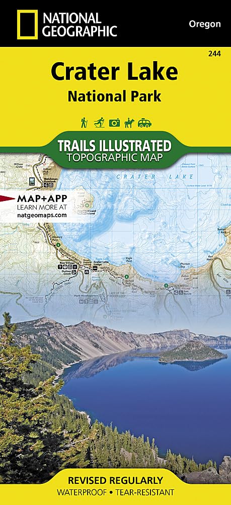 Crater Lake National Park Map (National Geographic Trails Illustrated Map, 244)