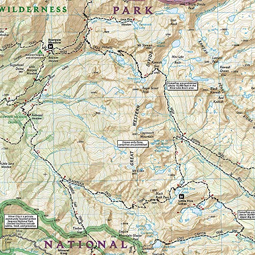 Sequoia and Kings Canyon National Parks Map (National Geographic Trails Illustrated Map, 205)