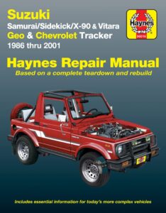 suzuki samurai,sidekick, x-90 & vitara (86-01) haynes manual (usa) (paperback)