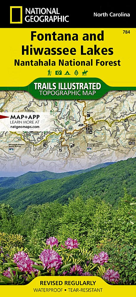 Fontana and Hiwassee Lakes Map [Nantahala National Forest] (National Geographic Trails Illustrated Map, 784)