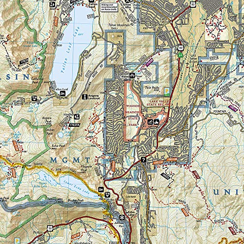 Lake Tahoe Basin Map [US Forest Service] (National Geographic Trails Illustrated Map, 803)