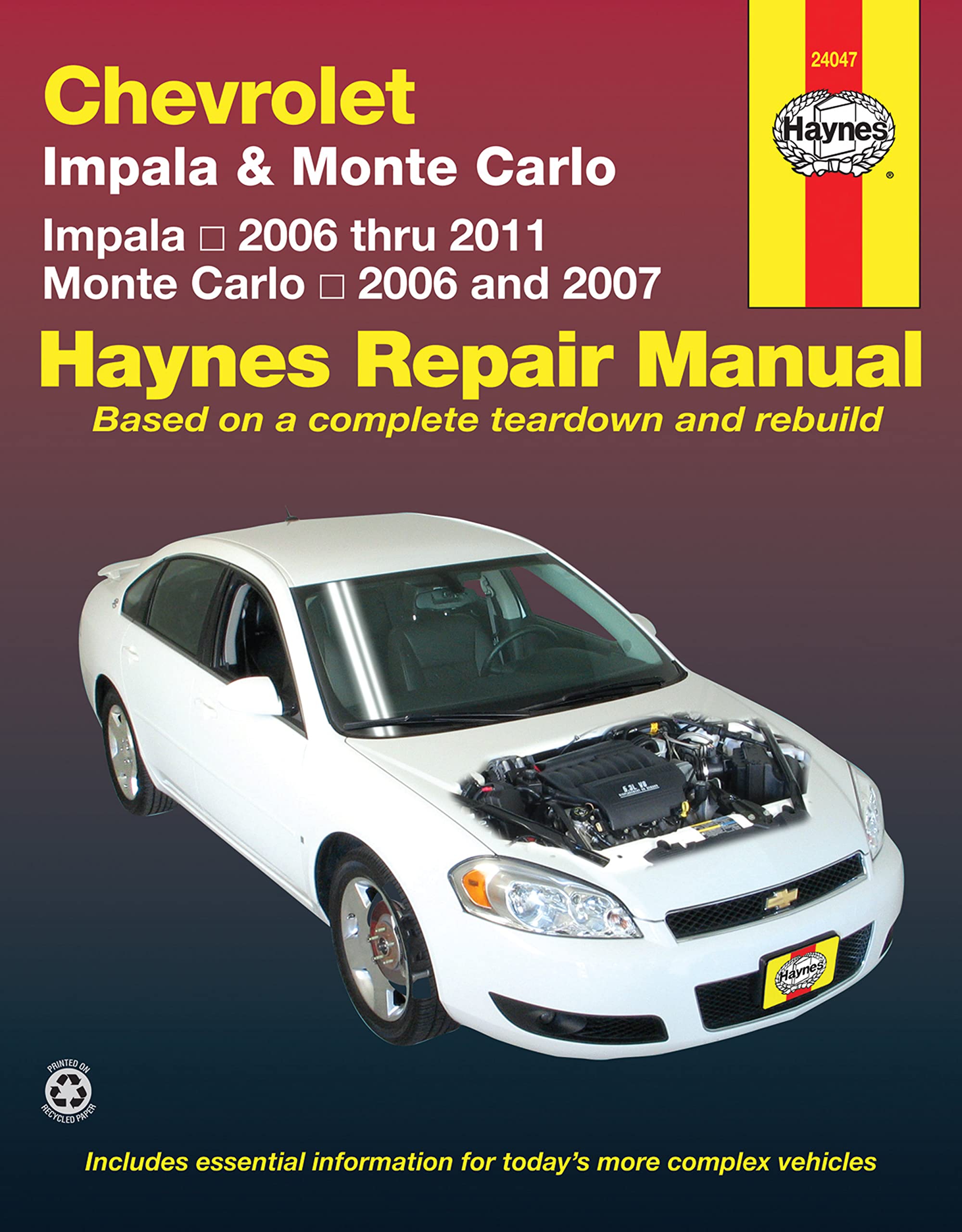 Chevrolet Impala (2006-2011) & Monte Carlo (2006-2007) Haynes Repair Manual (USA