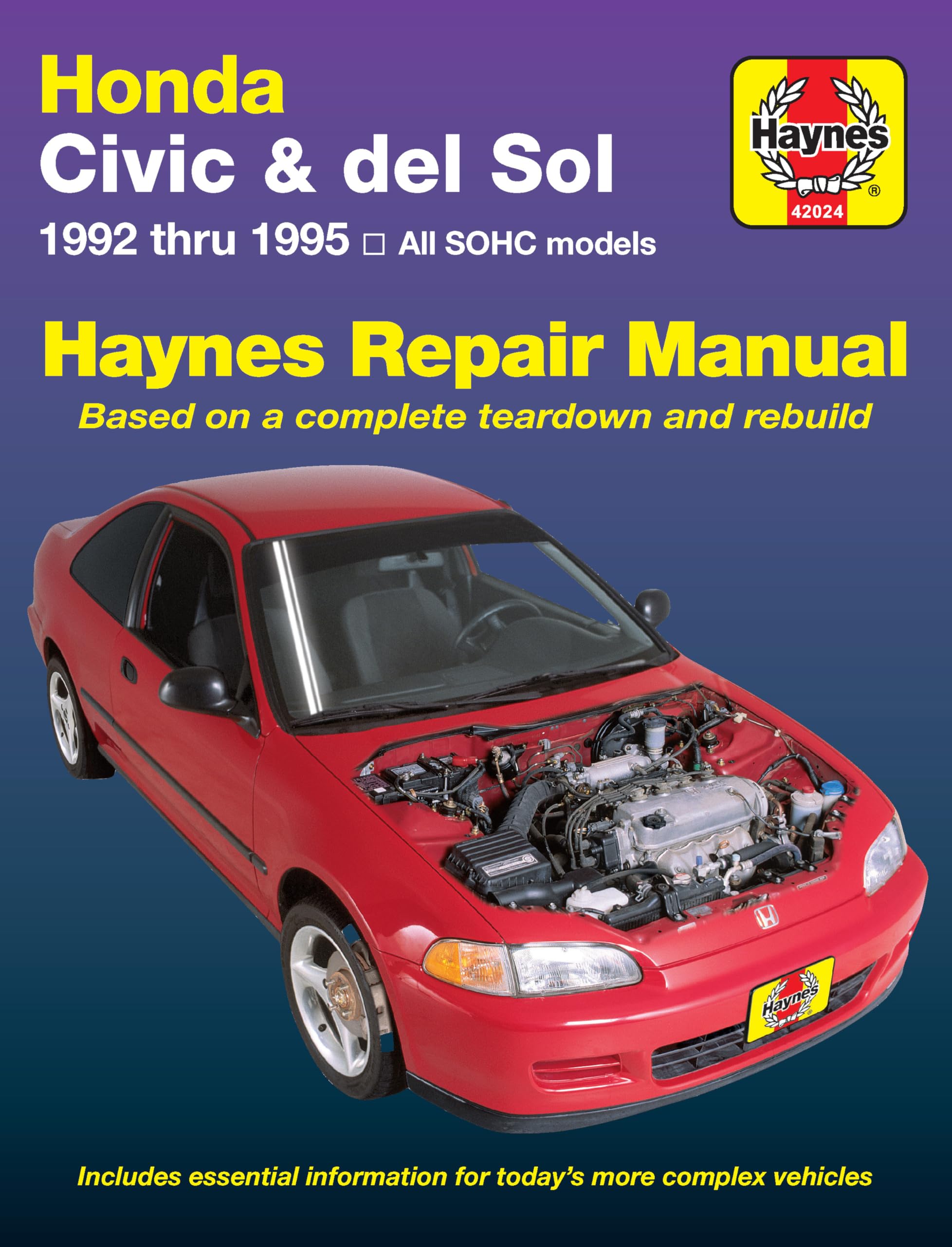 Honda Civic & del Sol covering (92-95) Haynes Repair Manual