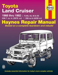 toyota land cruiser series fj40, fj43, fj45 & fj55 (1968-1982) haynes repair man