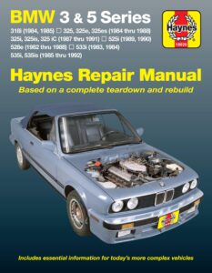 bmw 3 & 5 series (82-92) haynes repair manual (does not include information specific to diesel engine or all-wheel drive models. includes vehicle ... exclusion noted) (haynes repair manuals)