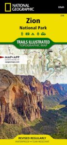 zion national park map (national geographic trails illustrated map, 214)