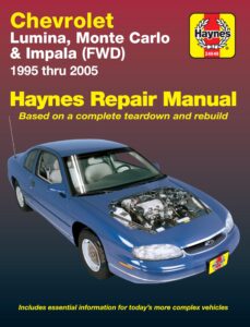 chevrolet lumina, monte carlo & impala fwd (95-05) haynes repair manual (does not include information specific to rear-wheel drive impala models or supercharged models.)