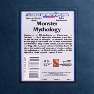 Monster Mythology (Advanced Dungeons & Dragons: Dungeon Master's Guide Rules Supplement/2128/Dm5r4)